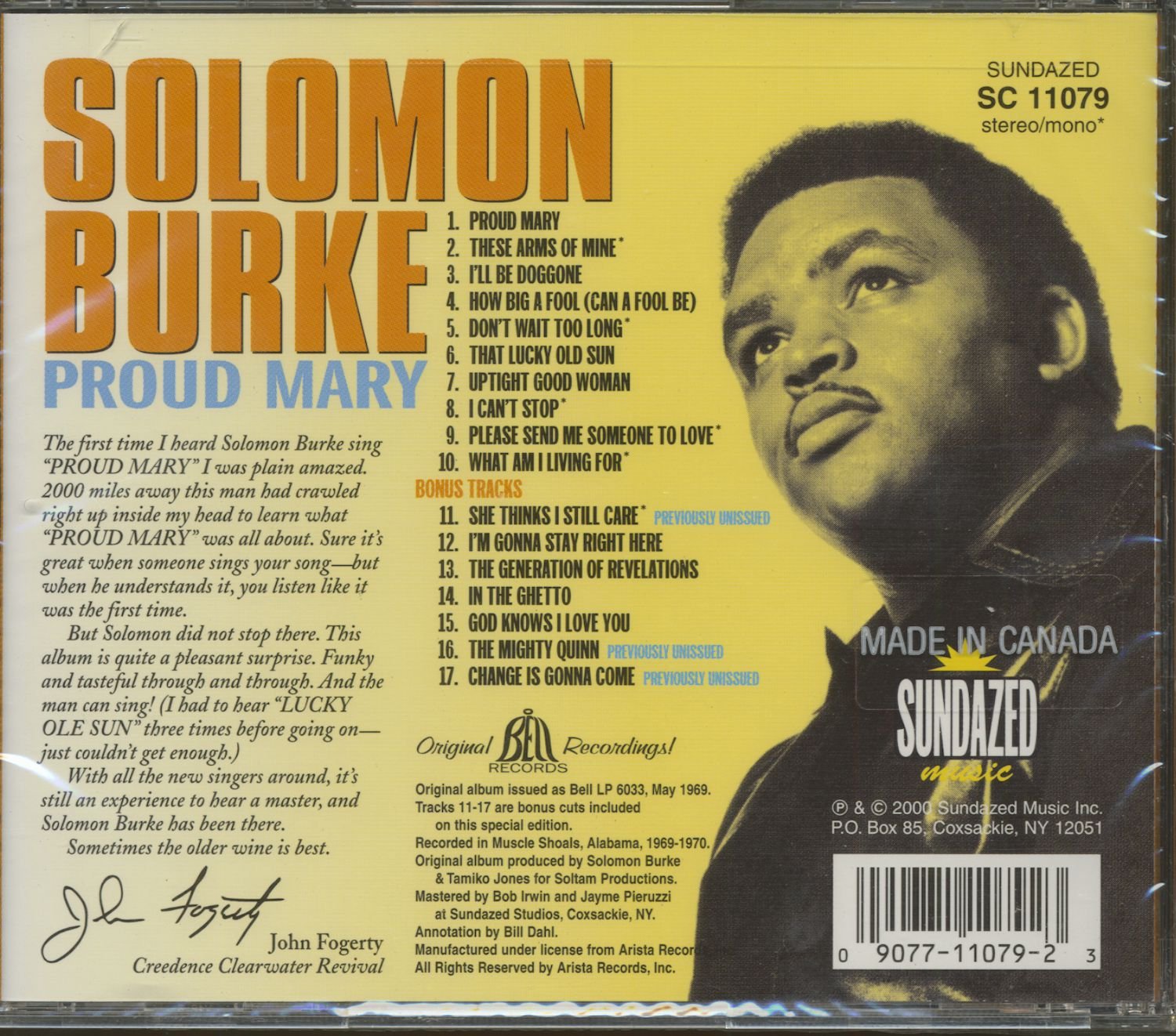Solomon Burke - Proud Mary - The Bell Sessions